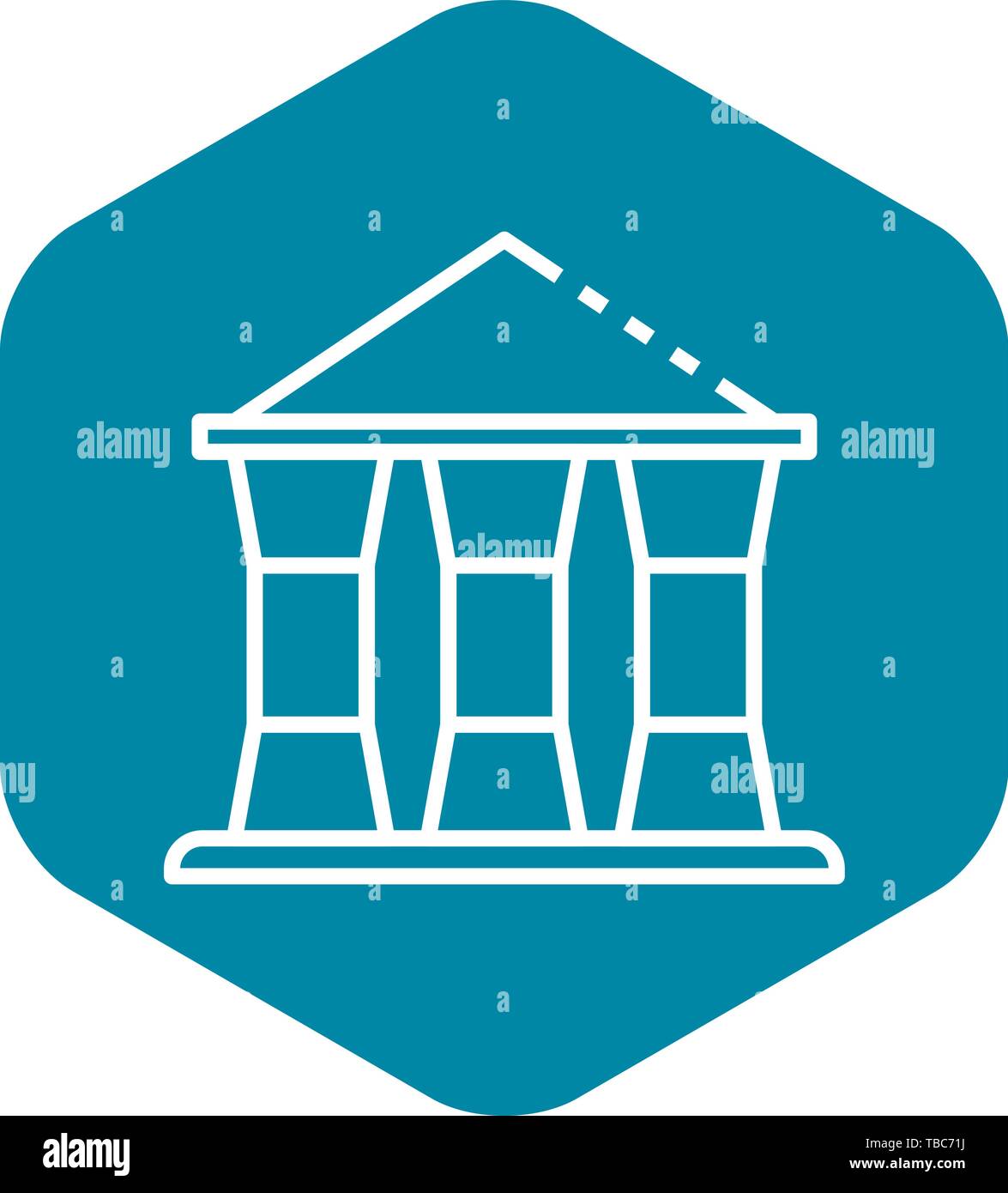 Bank building icon, outline style Stock Vector Image & Art - Alamy