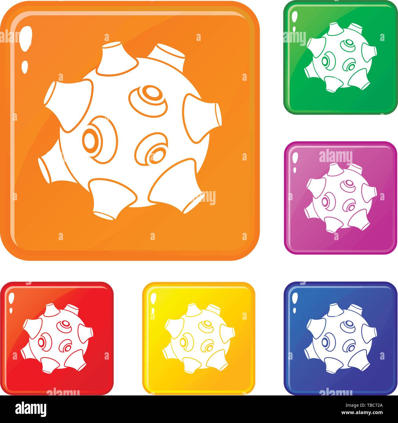 Moon with craters icons set vector color Stock Vector Image & Art - Alamy