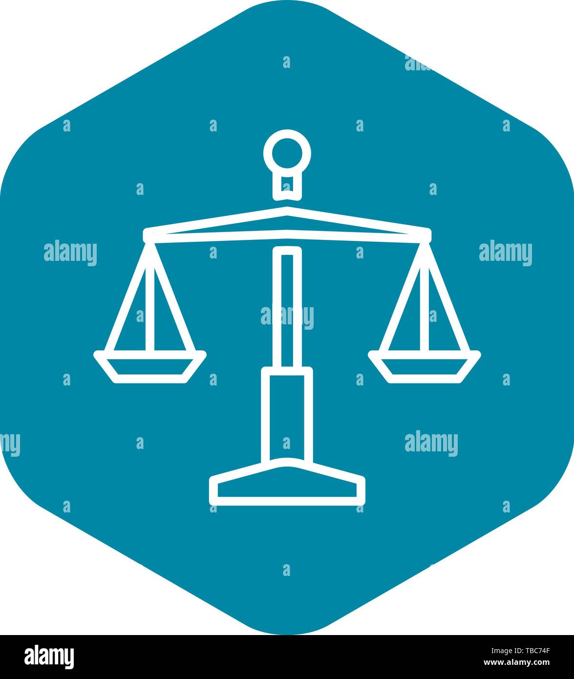 Judge balance icon, outline style Stock Vector Image & Art - Alamy