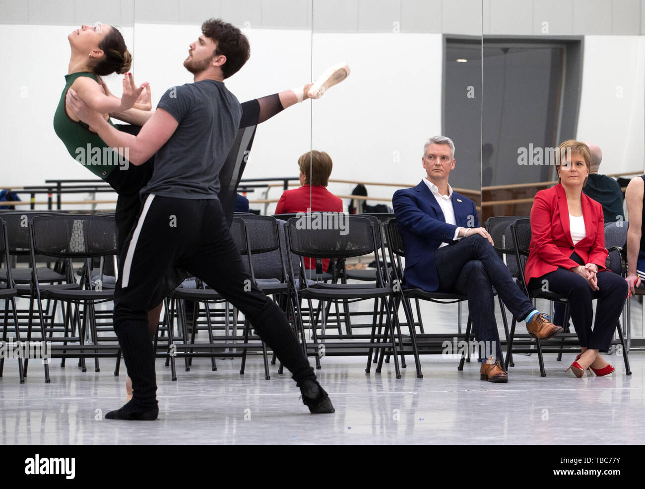 First Minister Nicola Sturgeon, alongside artistic director Christopher ...