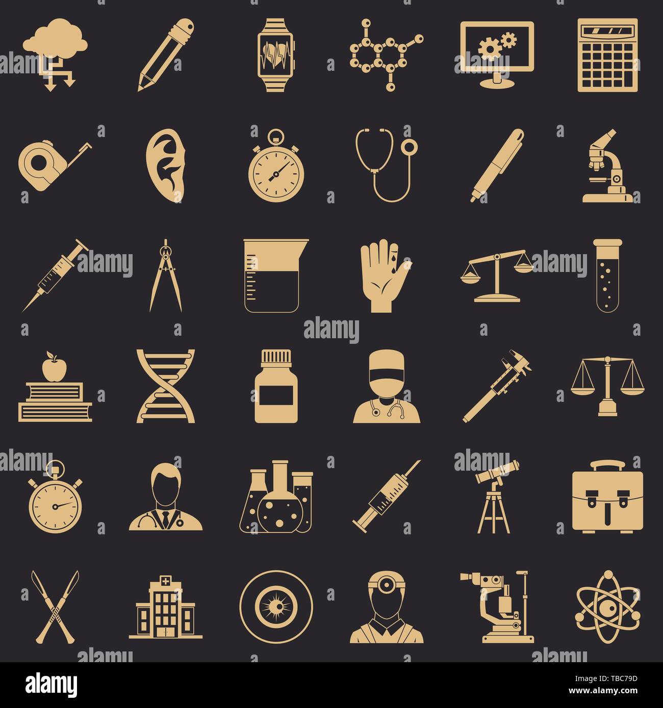 Lab icons set, simple style Stock Vector Image & Art - Alamy