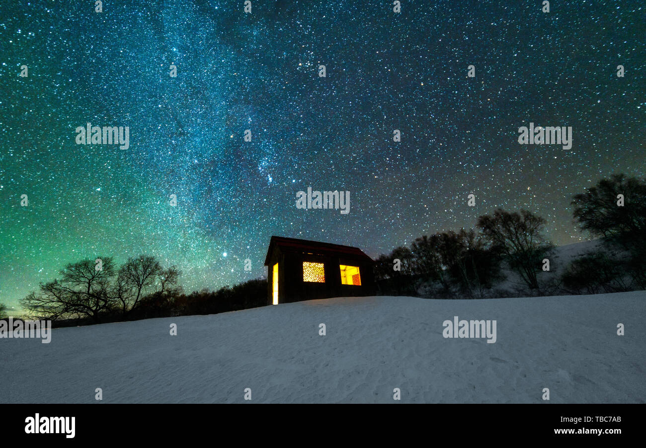 The stars above the dam Stock Photo - Alamy