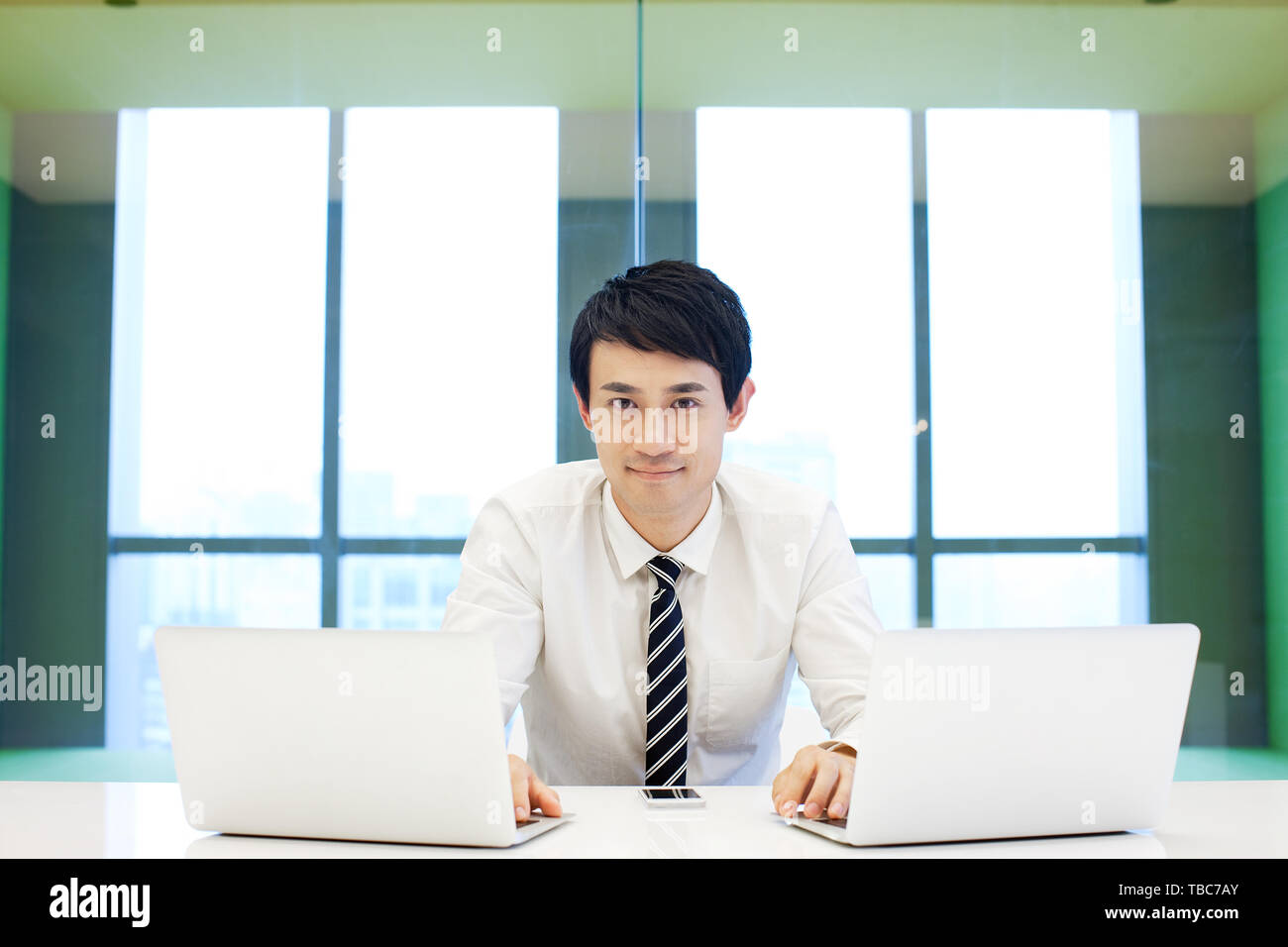 The expression of a white-collar man Stock Photo - Alamy