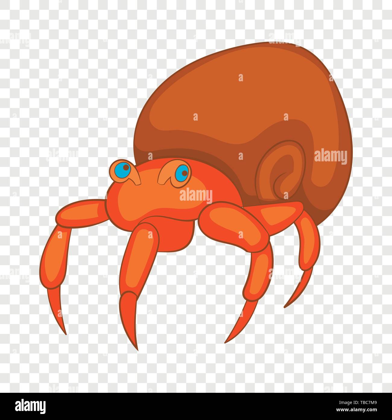 Hermit crab icon, cartoon style Stock Vector Image & Art - Alamy