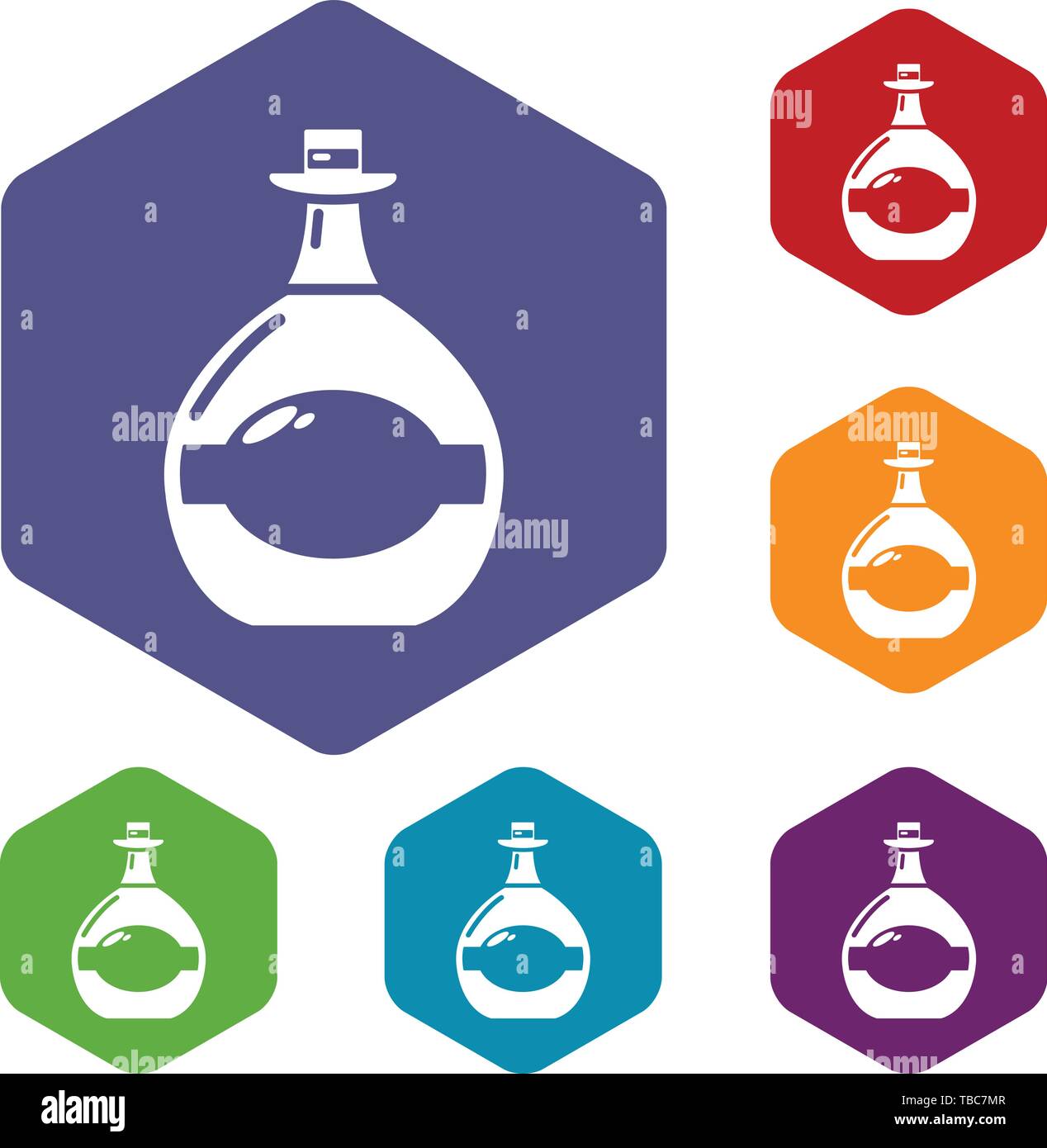 Pot bellied bottle icons vector hexahedron Stock Vector Image & Art - Alamy