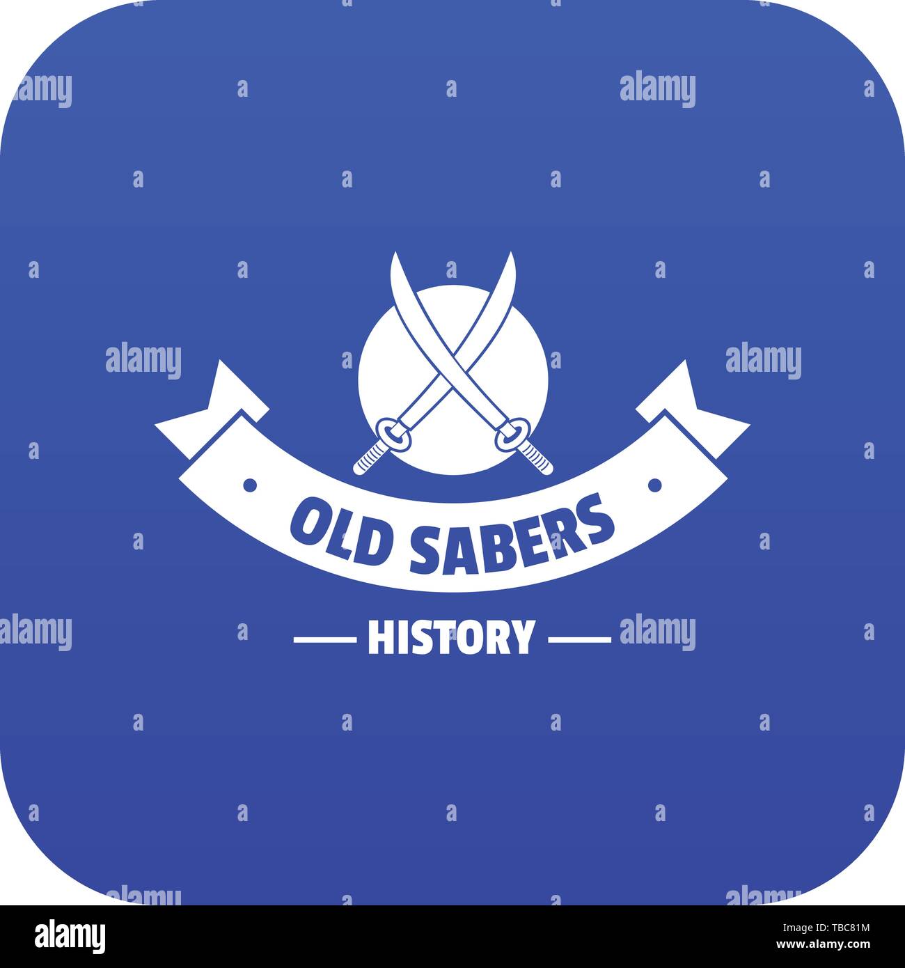 Old saber icon blue vector Stock Vector Image & Art - Alamy