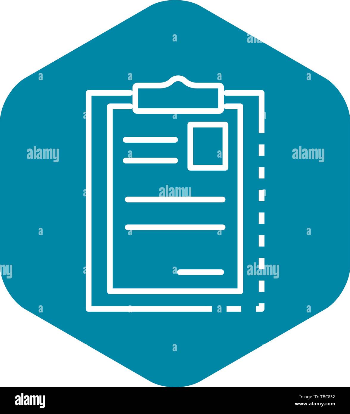 Paper holder icon, outline style Stock Vector Image & Art - Alamy