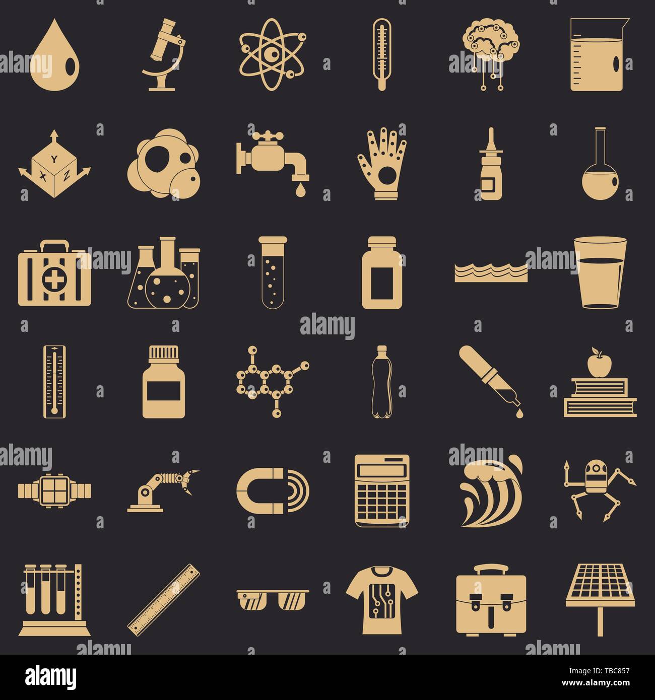 Equipment icons set, simple style Stock Vector Image & Art - Alamy