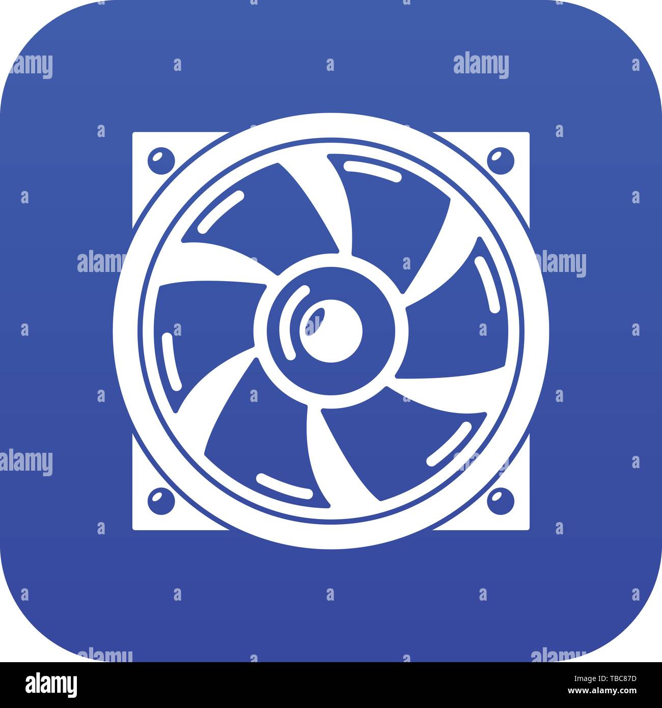 Thermal fan icon blue vector Stock Vector Image & Art - Alamy