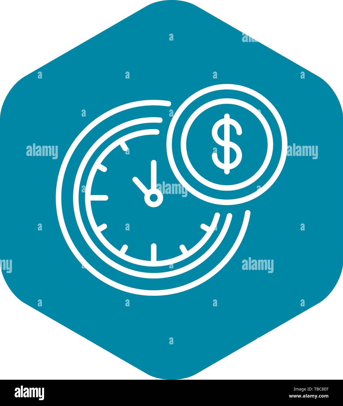 Time is money icon, outline style Stock Vector Image & Art - Alamy