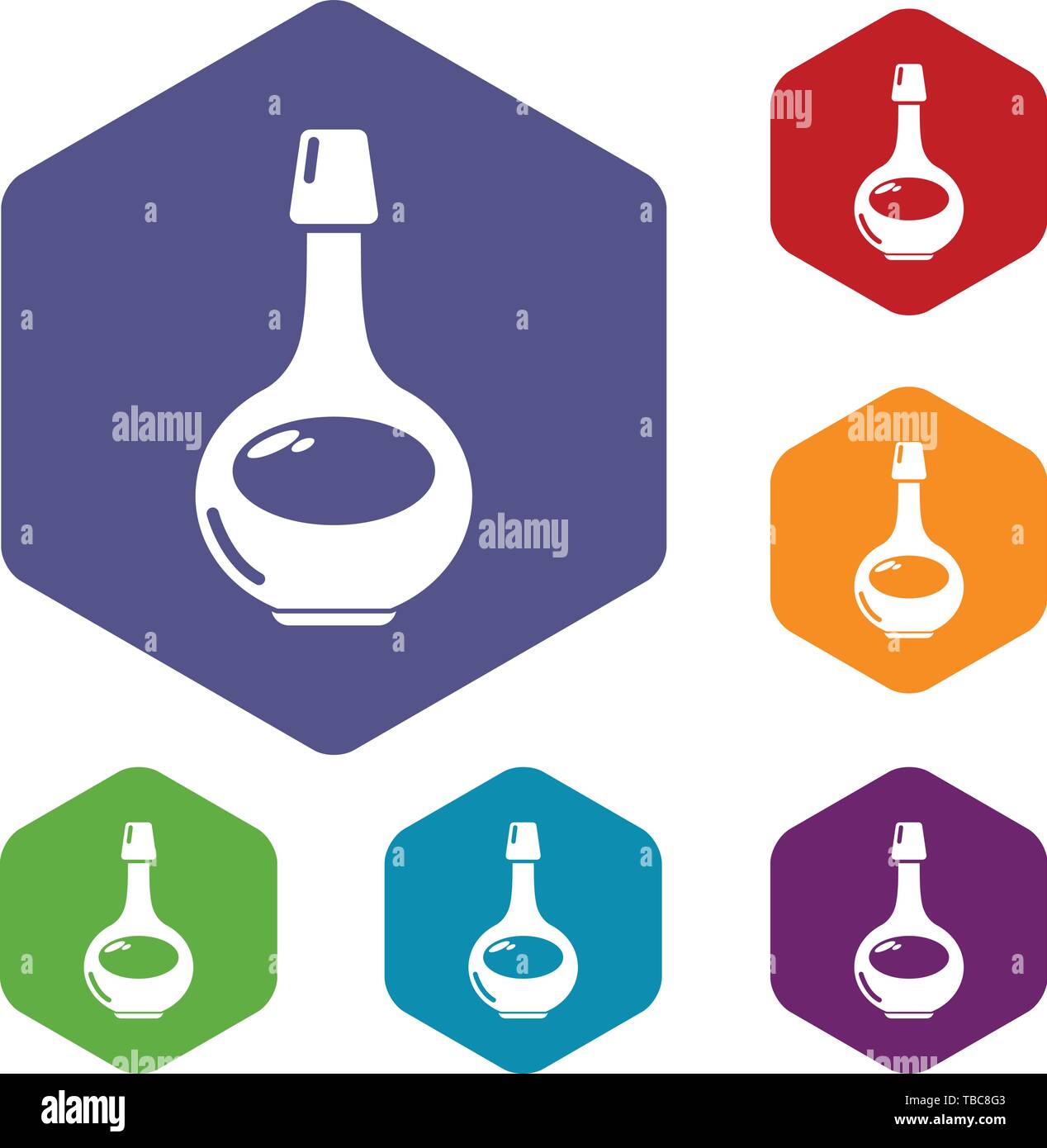 Cognac icons vector hexahedron Stock Vector Image & Art - Alamy