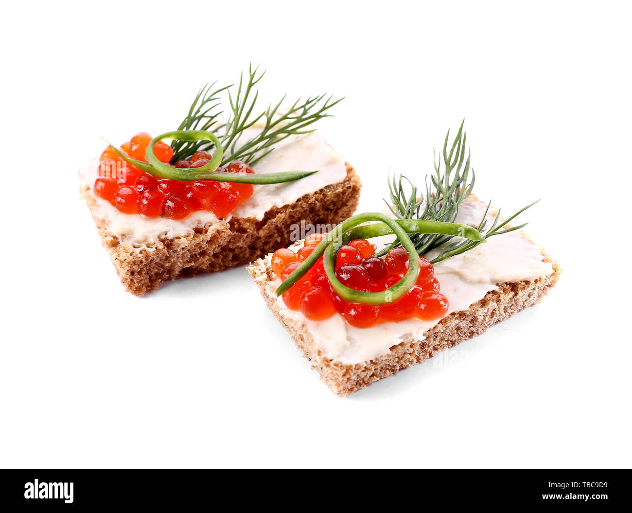 Tasty canapes on white background Stock Photo - Alamy