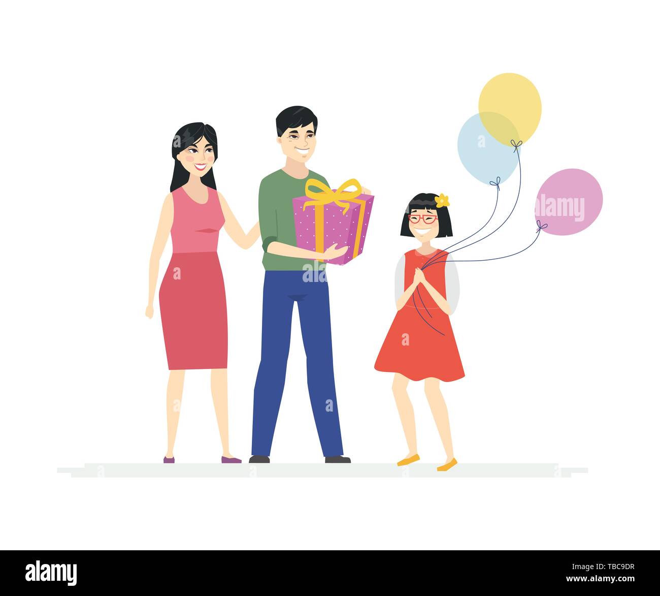 Father daughter birthday Stock Vector Images - Alamy
