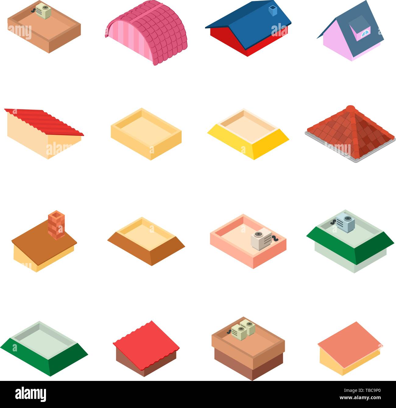 Installing asphalt roof construction Stock Vector Images - Alamy