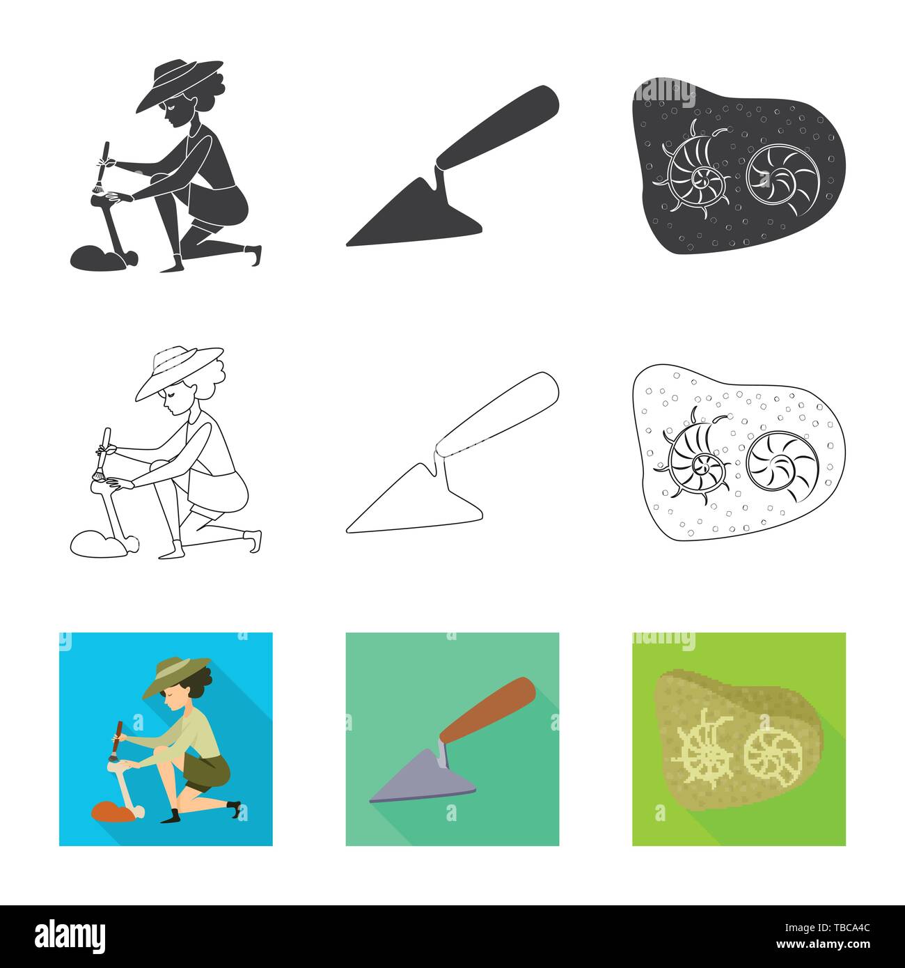Vector illustration of story and items symbol. Set of story and ...