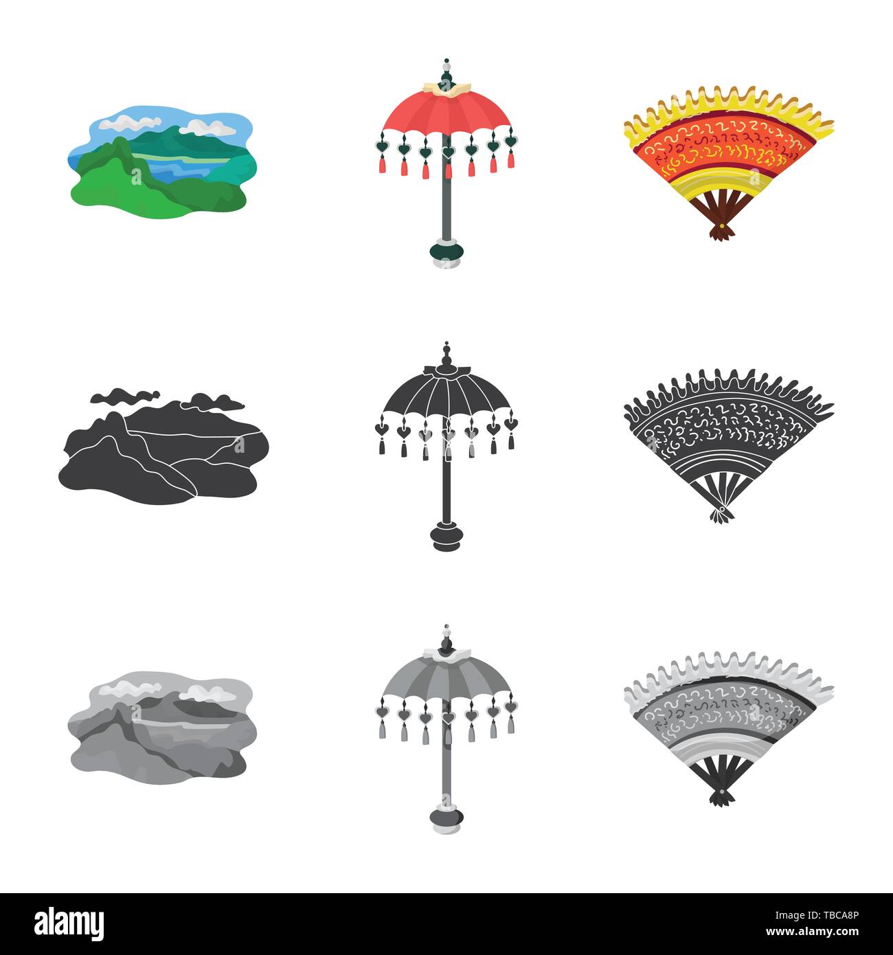 Vector illustration of and travel symbol. Set of and traditional stock ...