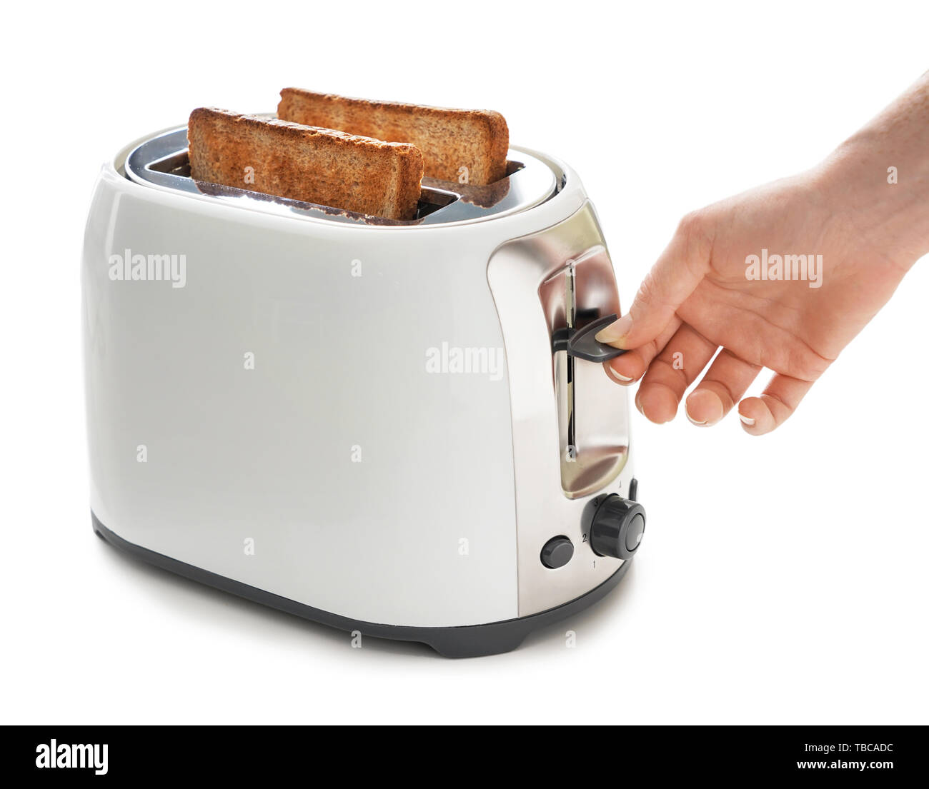 Person toast toaster Cut Out Stock Images & Pictures - Alamy