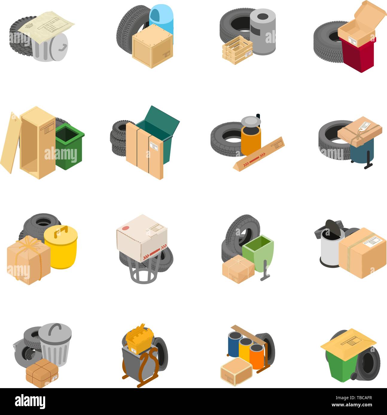 Hazardous waste icons set, isometric style Stock Vector Image & Art - Alamy