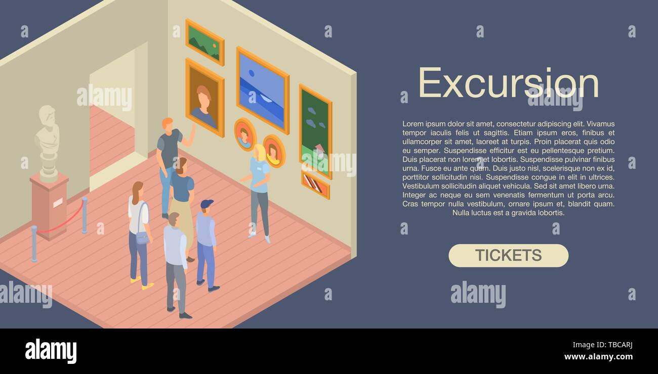 Excursion concept background, isometric style Stock Vector Image & Art ...