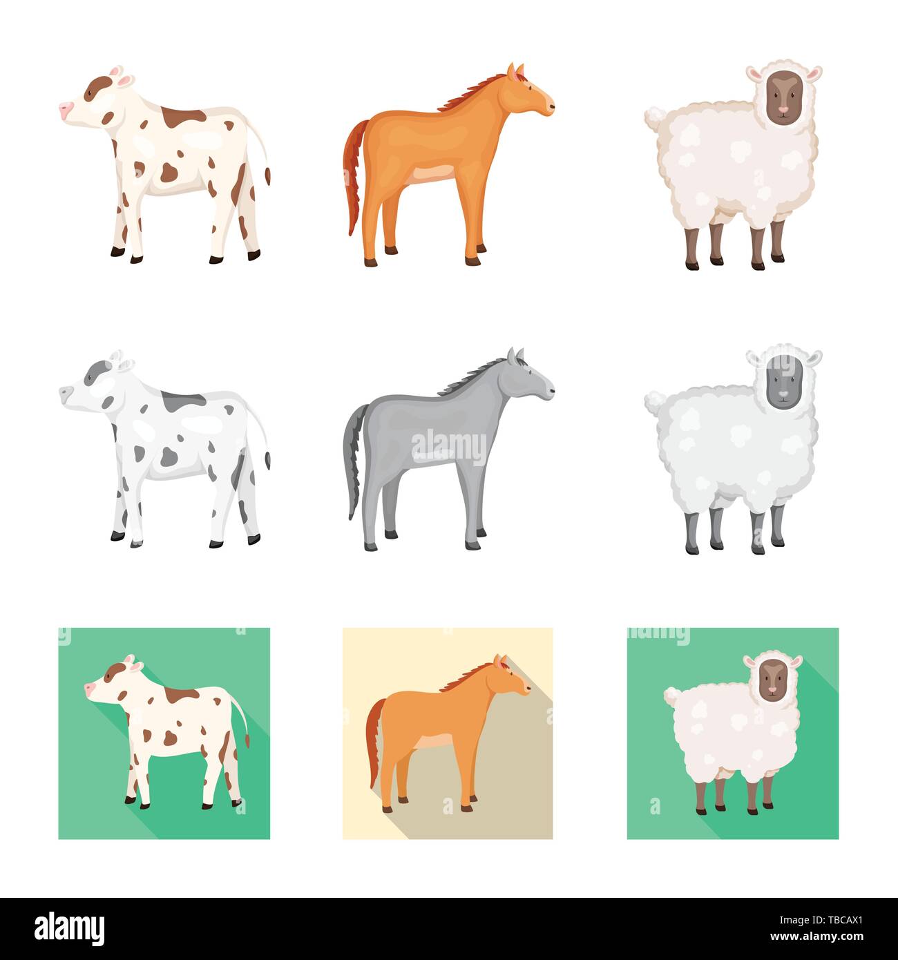 Vector design of breeding and kitchen symbol. Collection of breeding ...