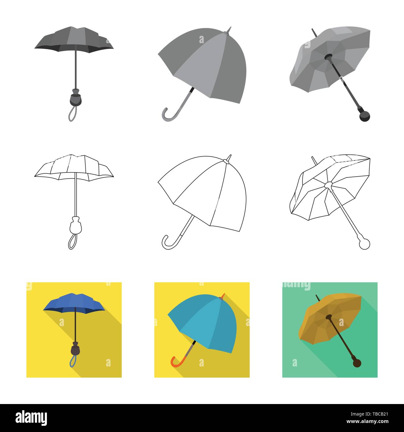 Vector illustration of protection and closed logo. Set of protection ...