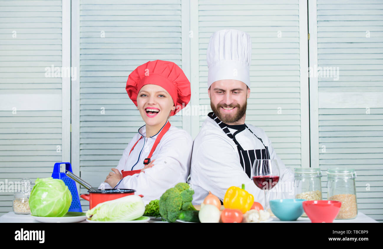 Ultimate cooking challenge. Family cooking in kitchen. man and woman ...