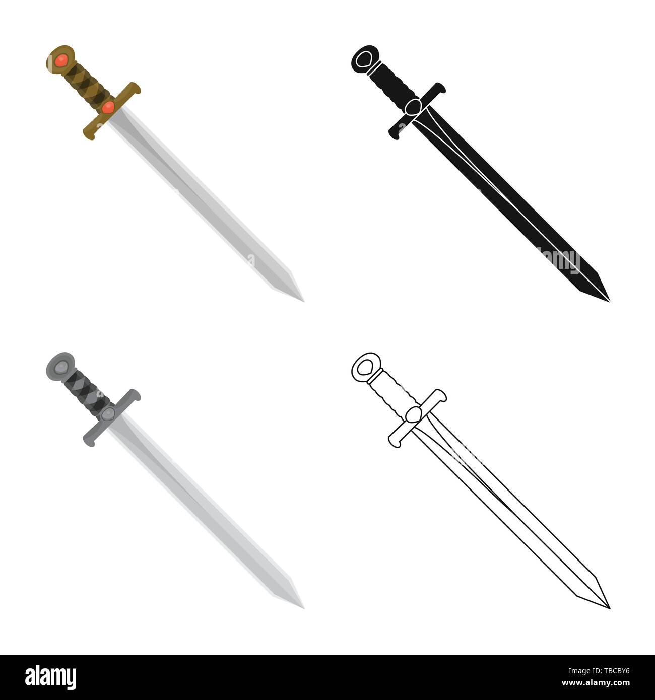 Isolated object of game and armor symbol. Collection of game and blade ...