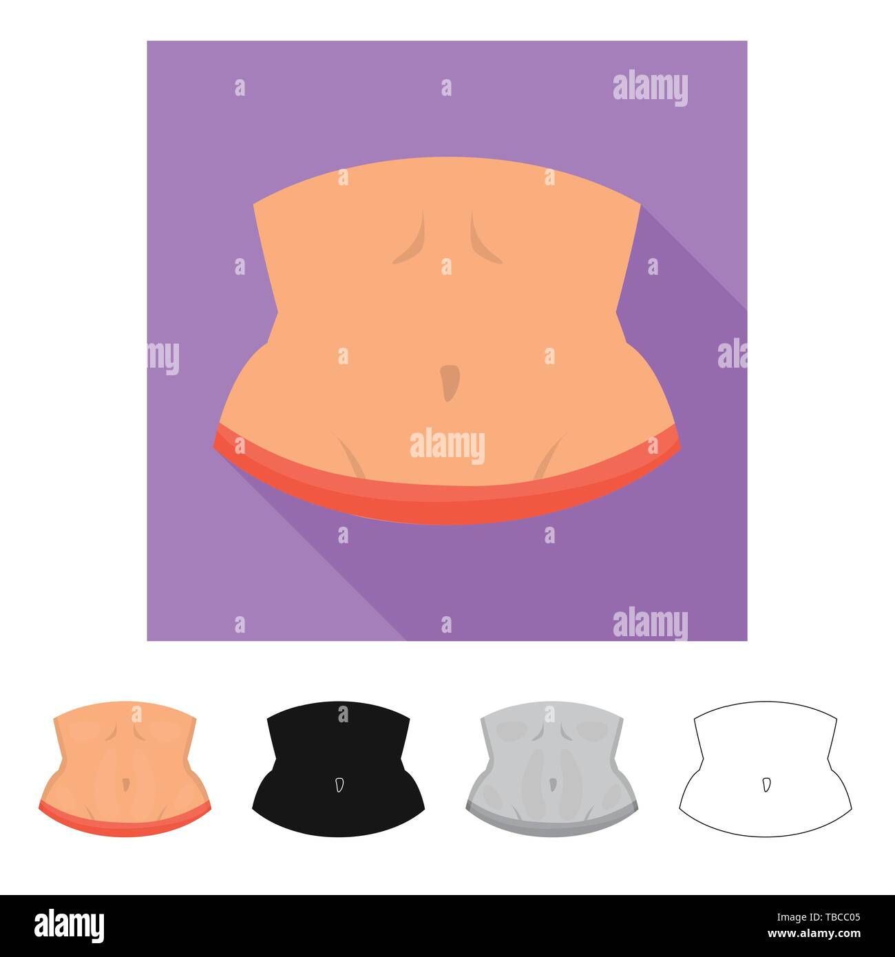 Tummy waist Stock Vector Images - Alamy