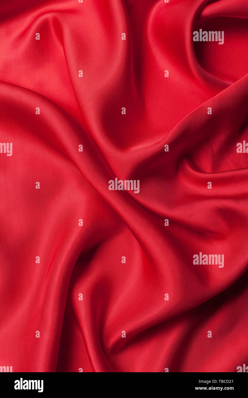 Red cloth waves background texture Stock Photo - Alamy