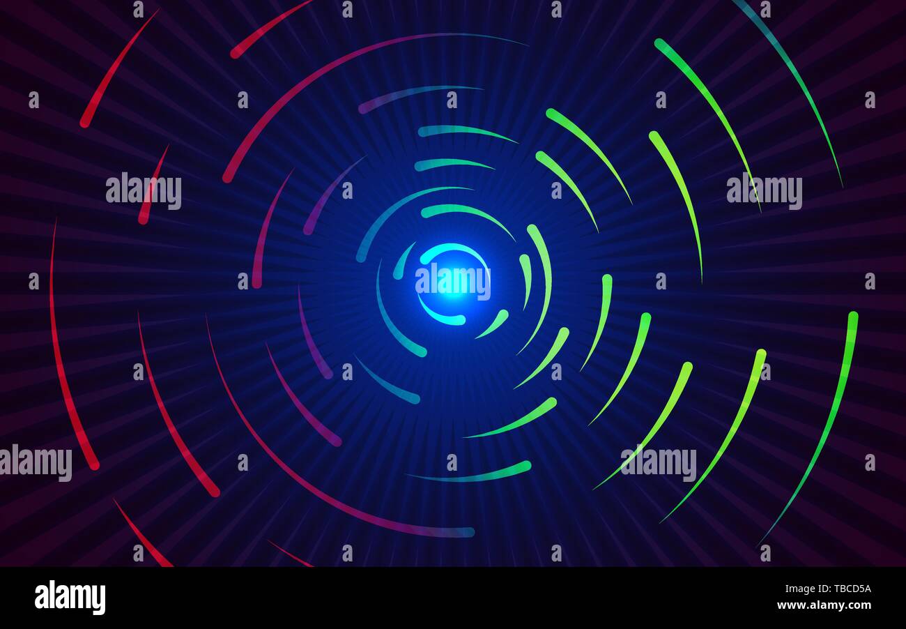 Round lines background. Abstract colorful gradient backdrop. Red and ...