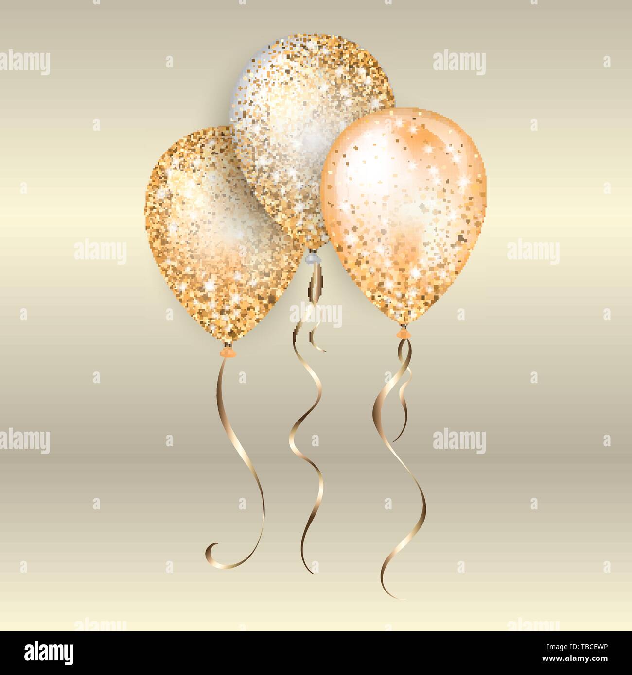 Flying Glossy White And Yellow Shiny Realistic 3d Helium Balloons With