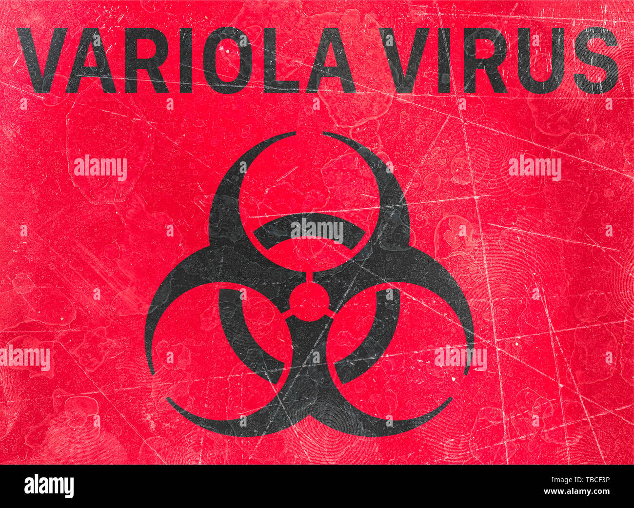 Sign indicating the presence of biohazards, refer to biological ...