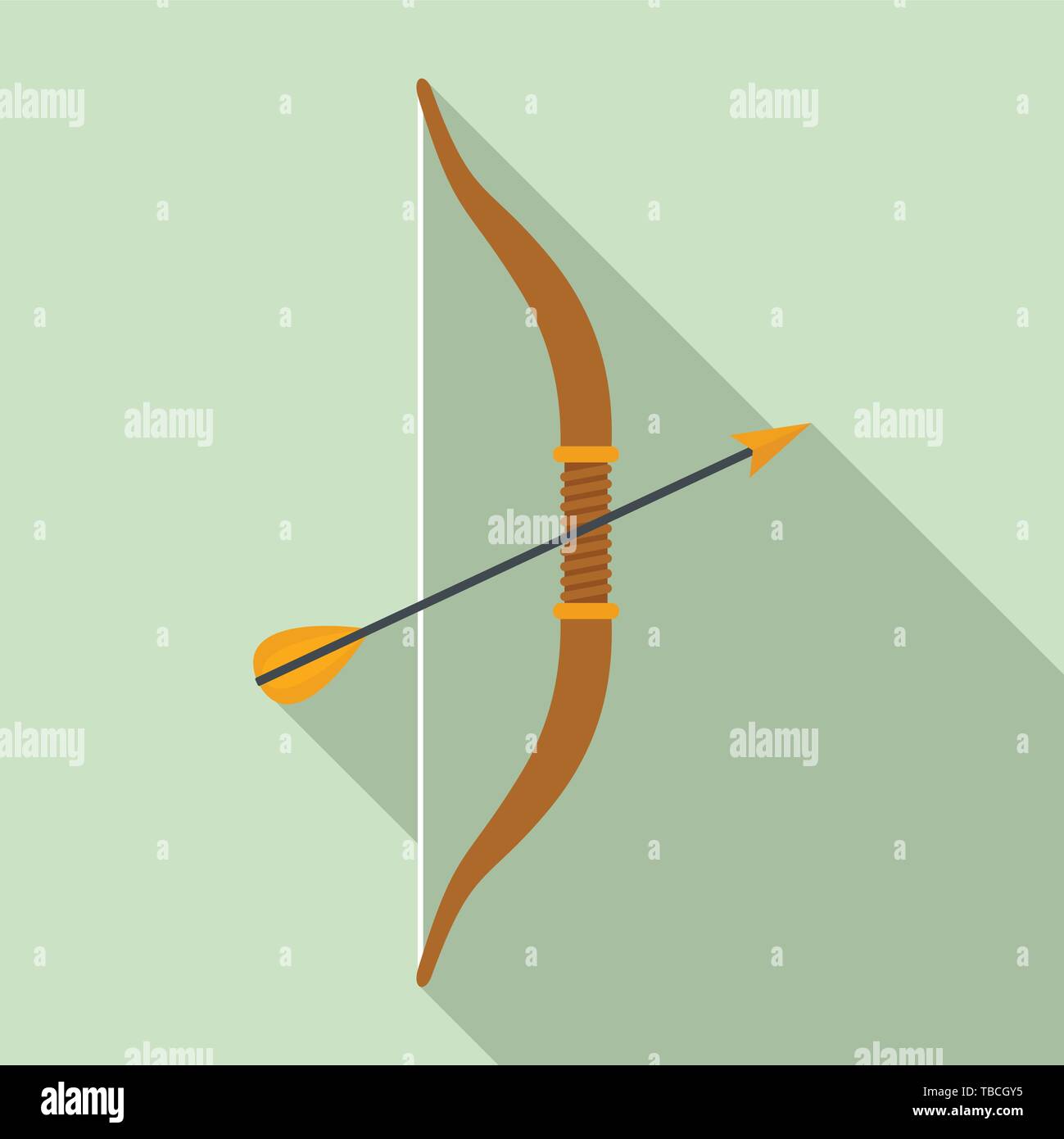 Arrow bow icon. Flat illustration of arrow bow vector icon for web ... Arrow bow icon. Flat illustration of arrow bow vector icon for web ...