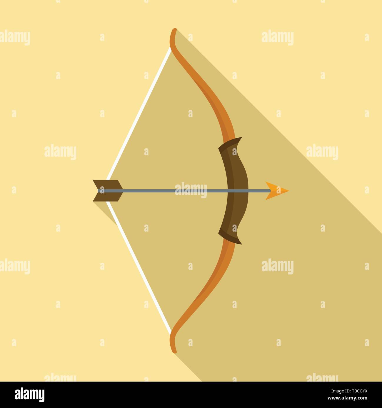 Archer bow icon. Flat illustration of archer bow vector icon for web ...