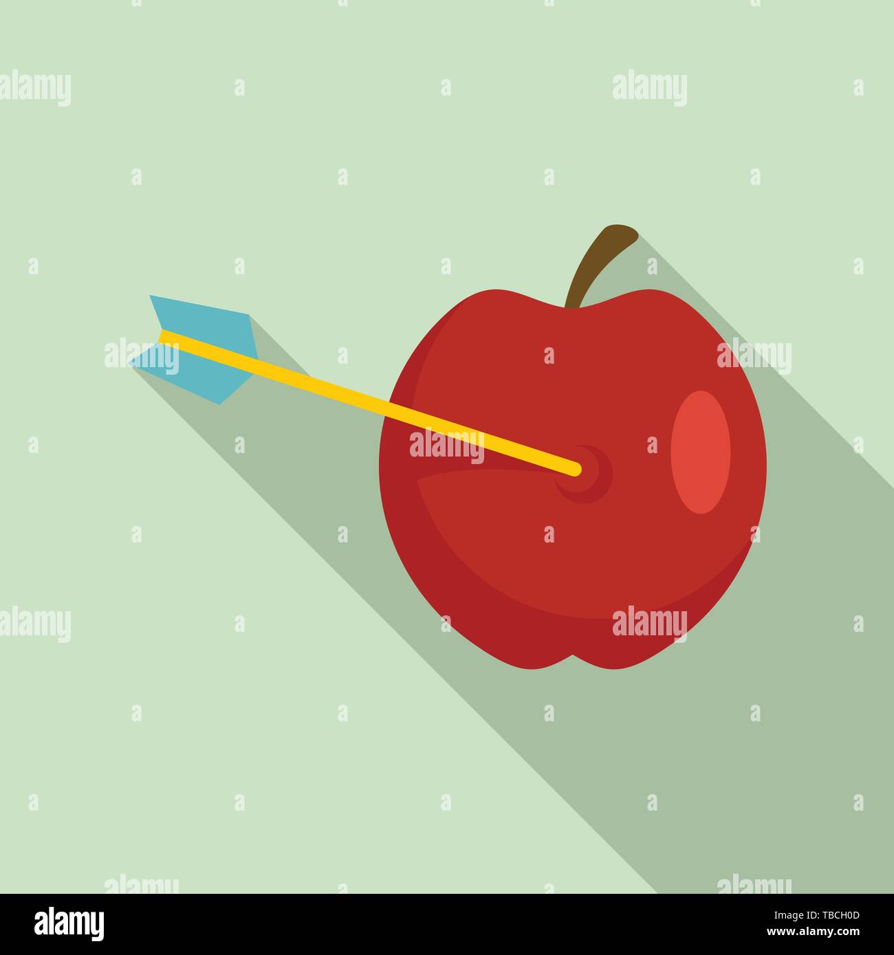 Arrow through apple Stock Vector Images - Alamy