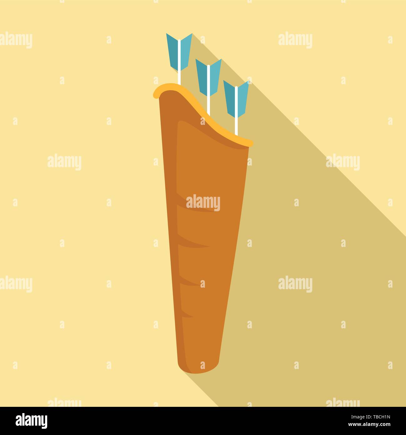 Arrow bag icon. Flat illustration of arrow bag vector icon for web ...