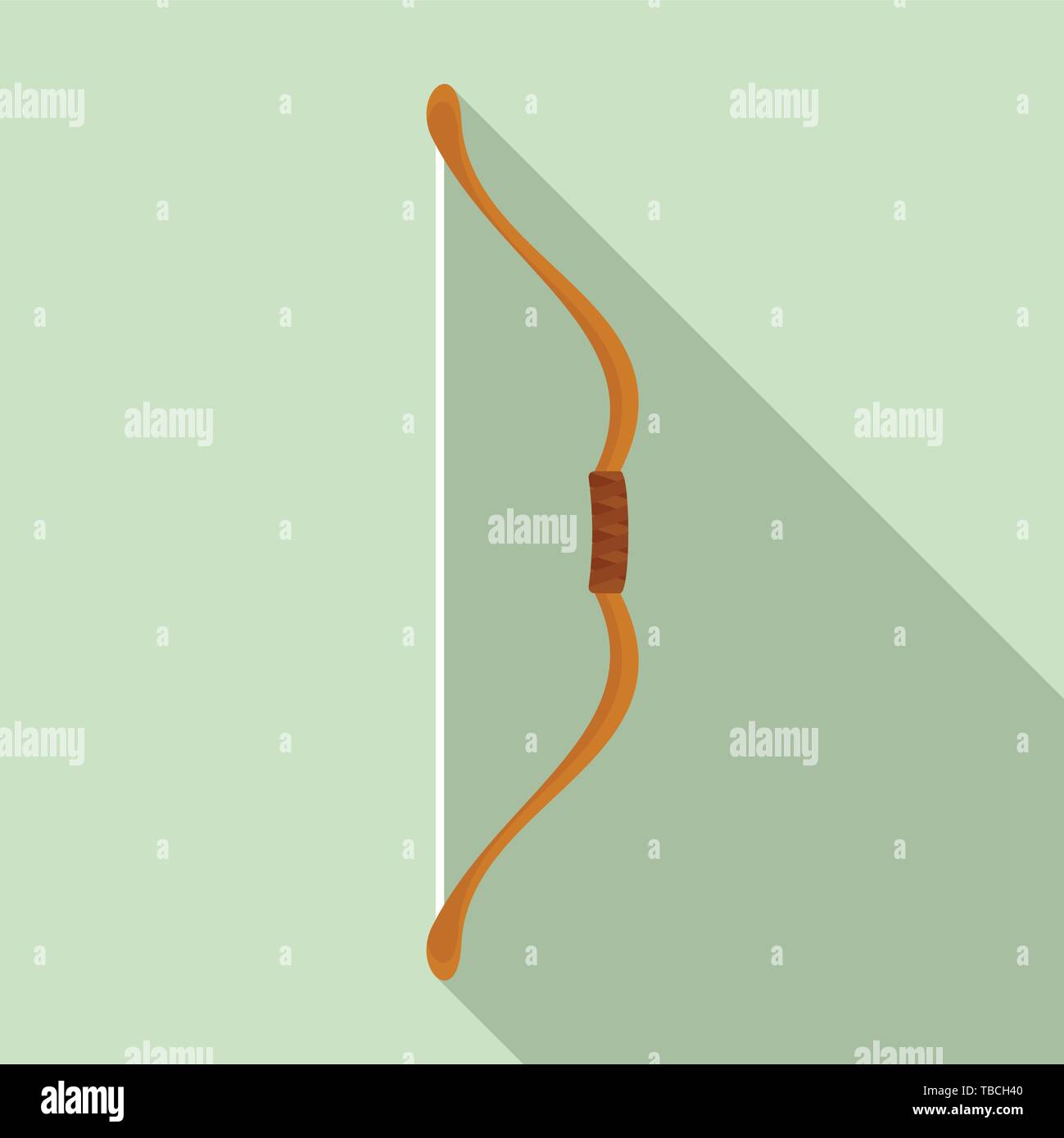 Traditional bow icon. Flat illustration of traditional bow vector icon ...