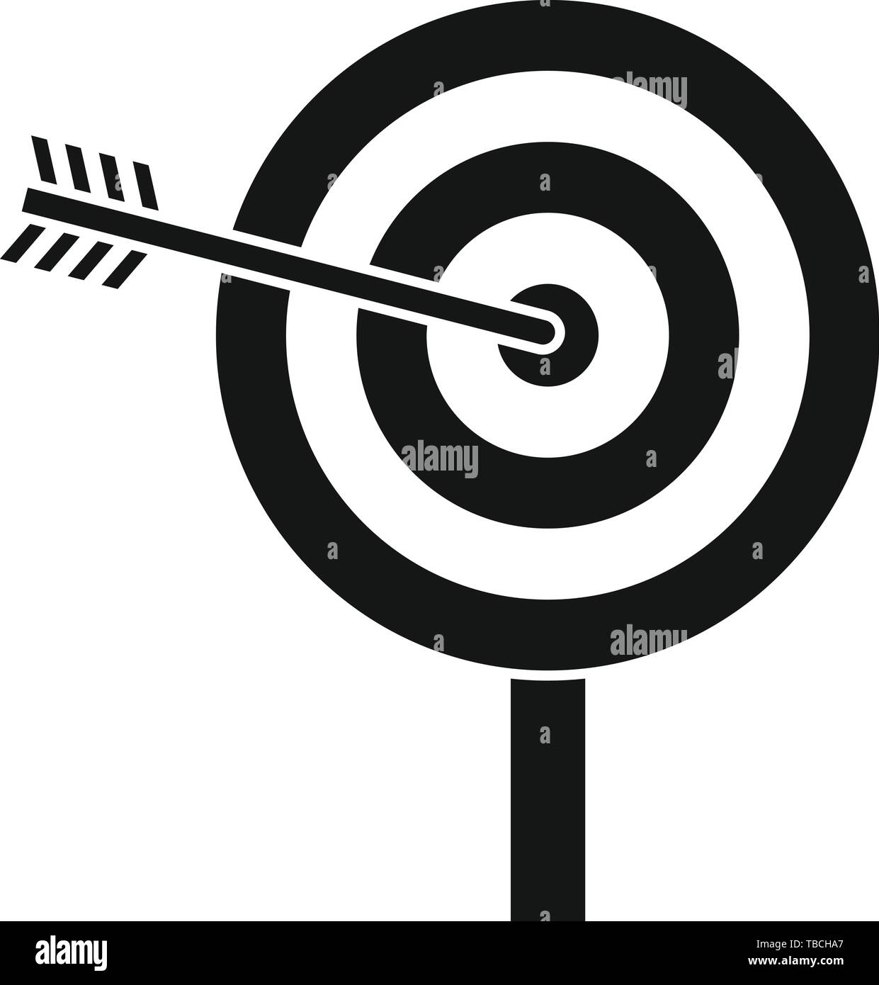 Arrow target icon. Simple illustration of arrow target vector icon for ...
