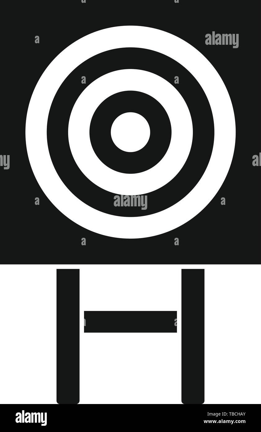 Paper arch target icon. Simple illustration of paper arch target vector ...