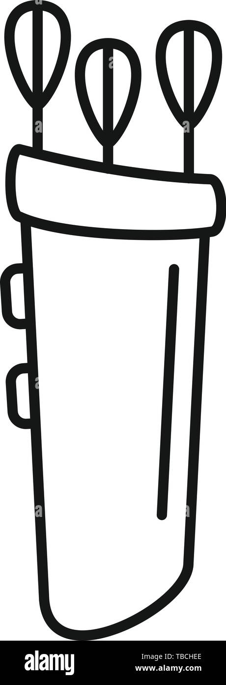 Arrow back bag icon. Outline arrow back bag vector icon for web design ...
