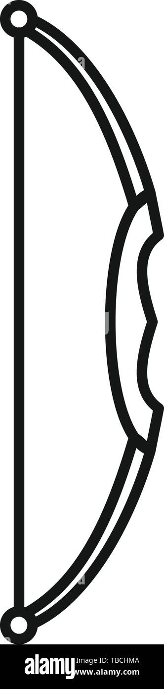 Archery bow icon. Outline archery bow vector icon for web design ...
