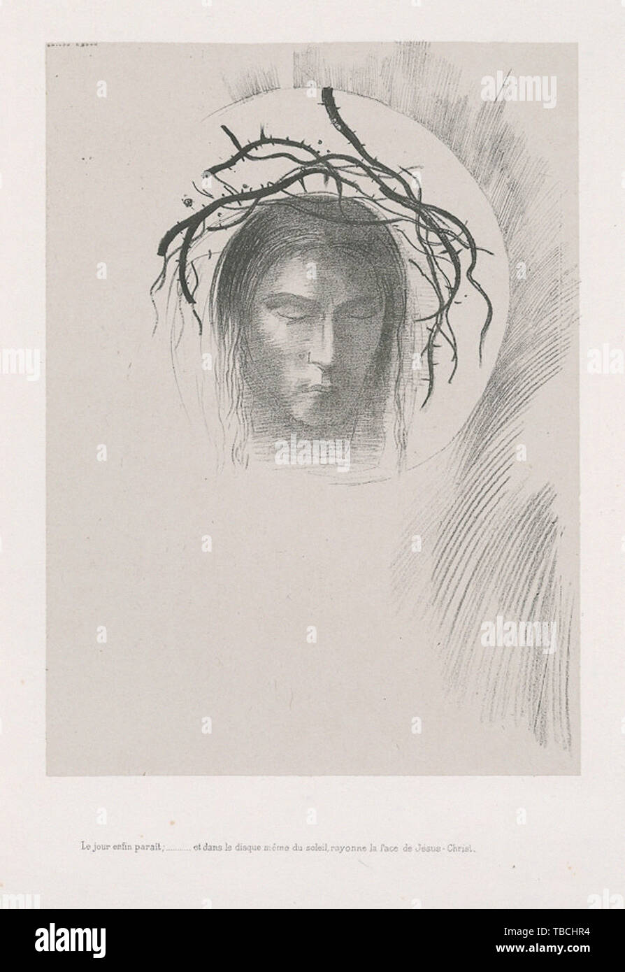 Odilon Redon - Day Appears Last Very Disk Sun Shines Face Jesus Christ ...