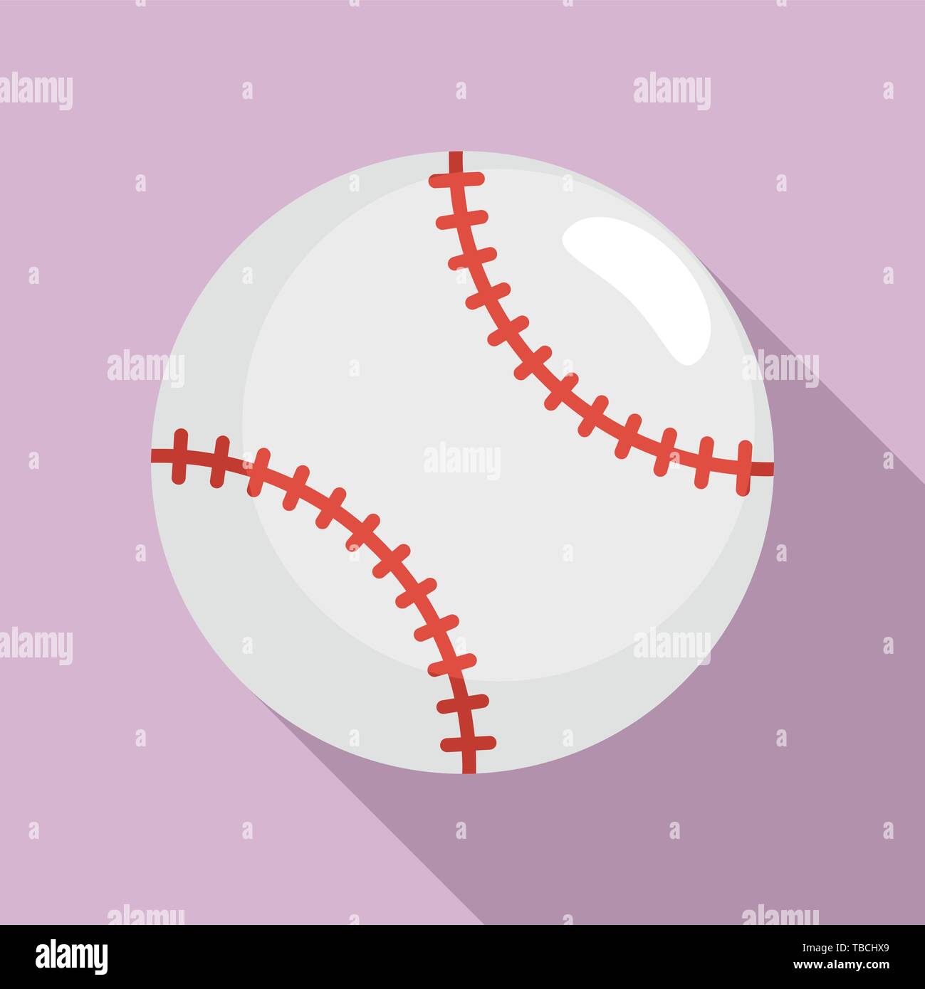 Baseball ball icon. Flat illustration of baseball ball vector icon for ...