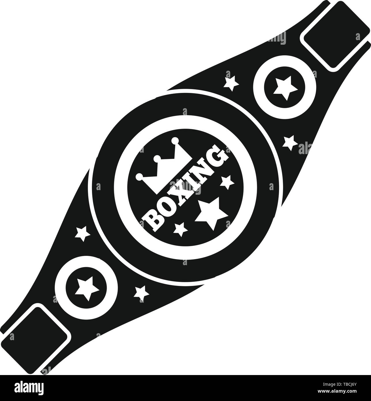 Boxing gold belt icon. Simple illustration of boxing gold belt vector ...