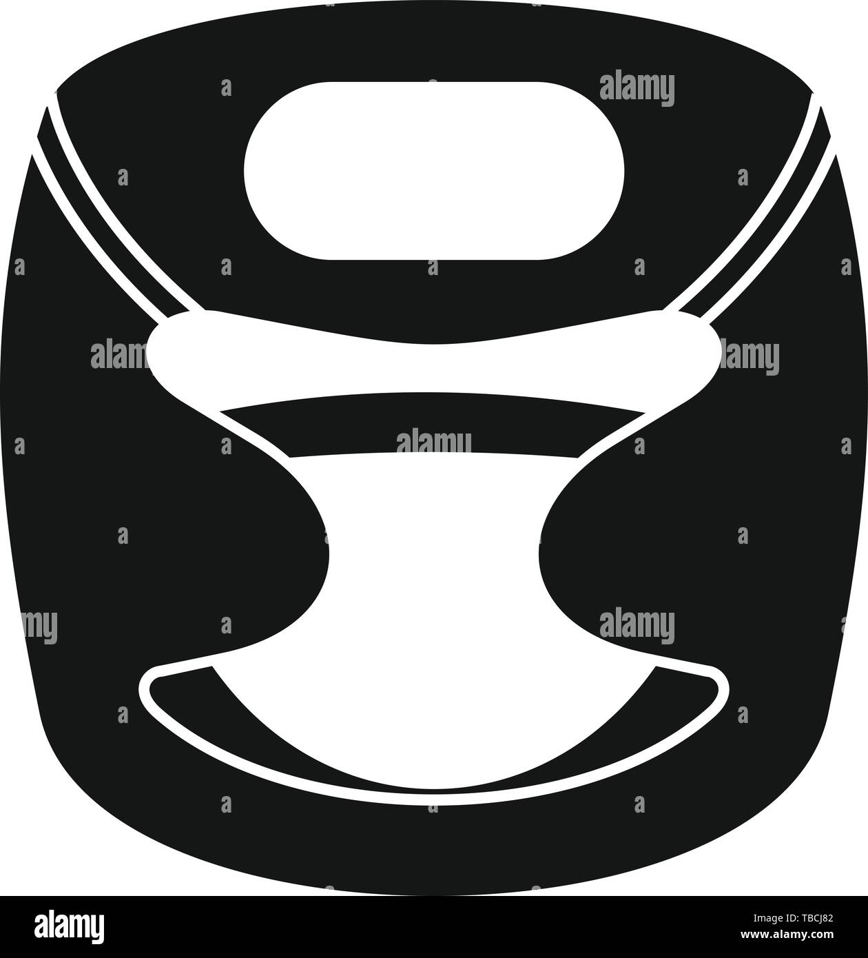 Boxing helmet icon. Simple illustration of boxing helmet vector icon ...
