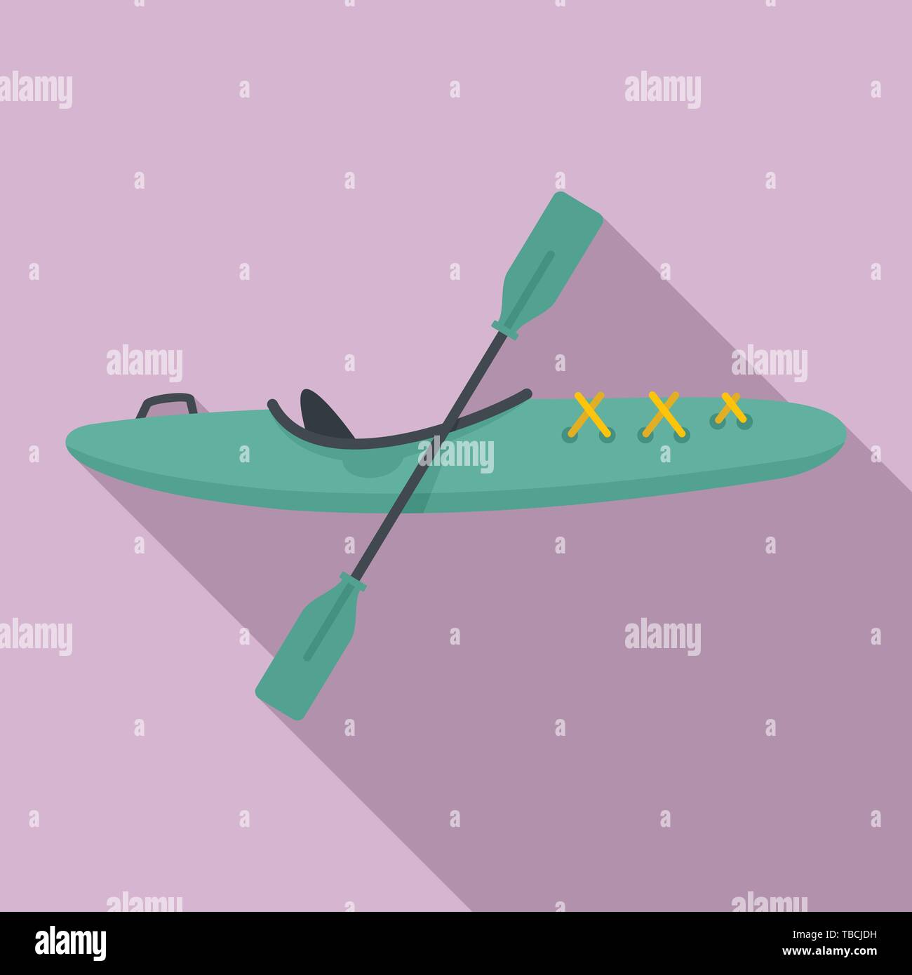 Sport kayak icon. Flat illustration of sport kayak vector icon for web ...