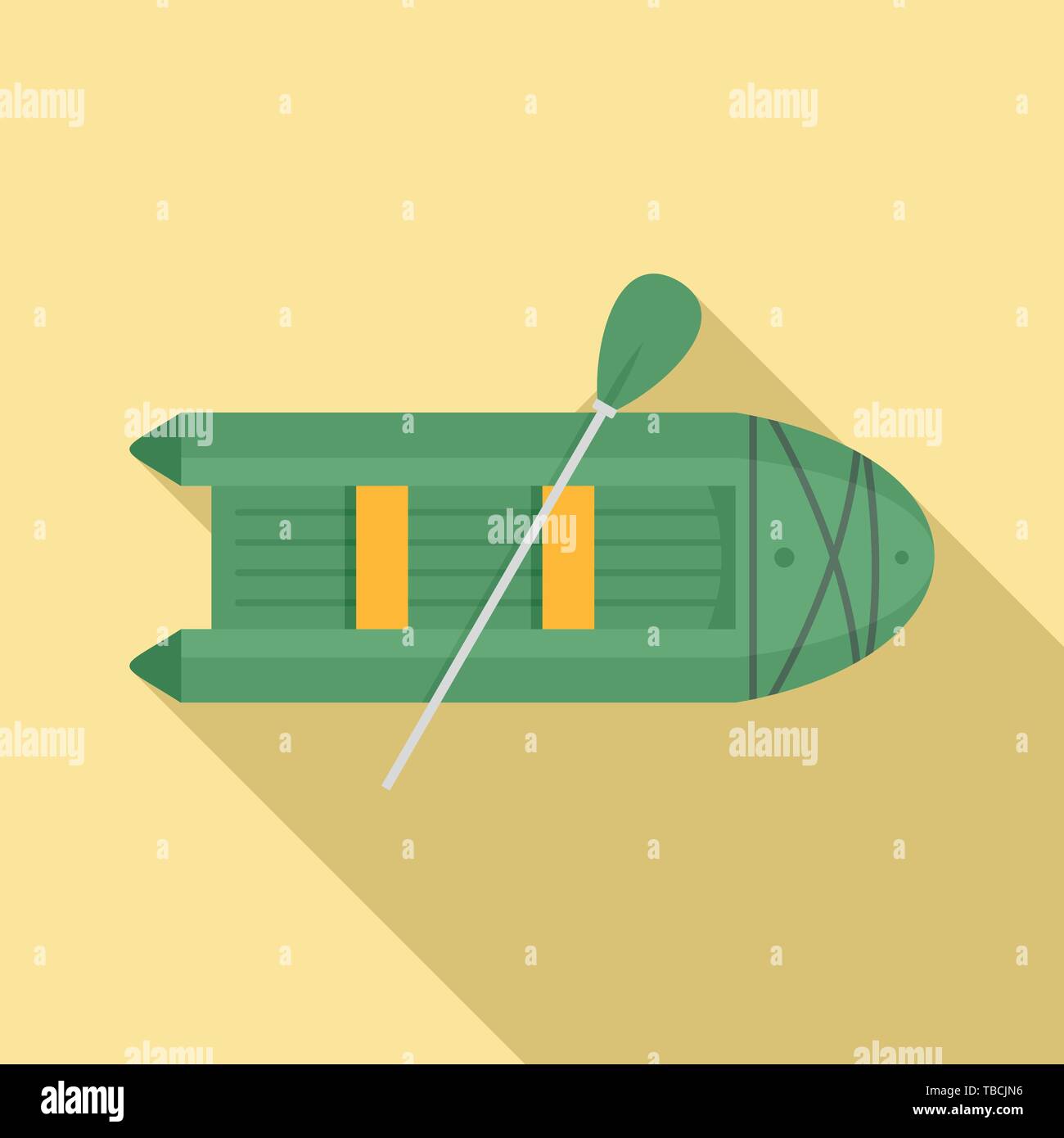 Rubber boat icon. Flat illustration of rubber boat vector icon for web ...