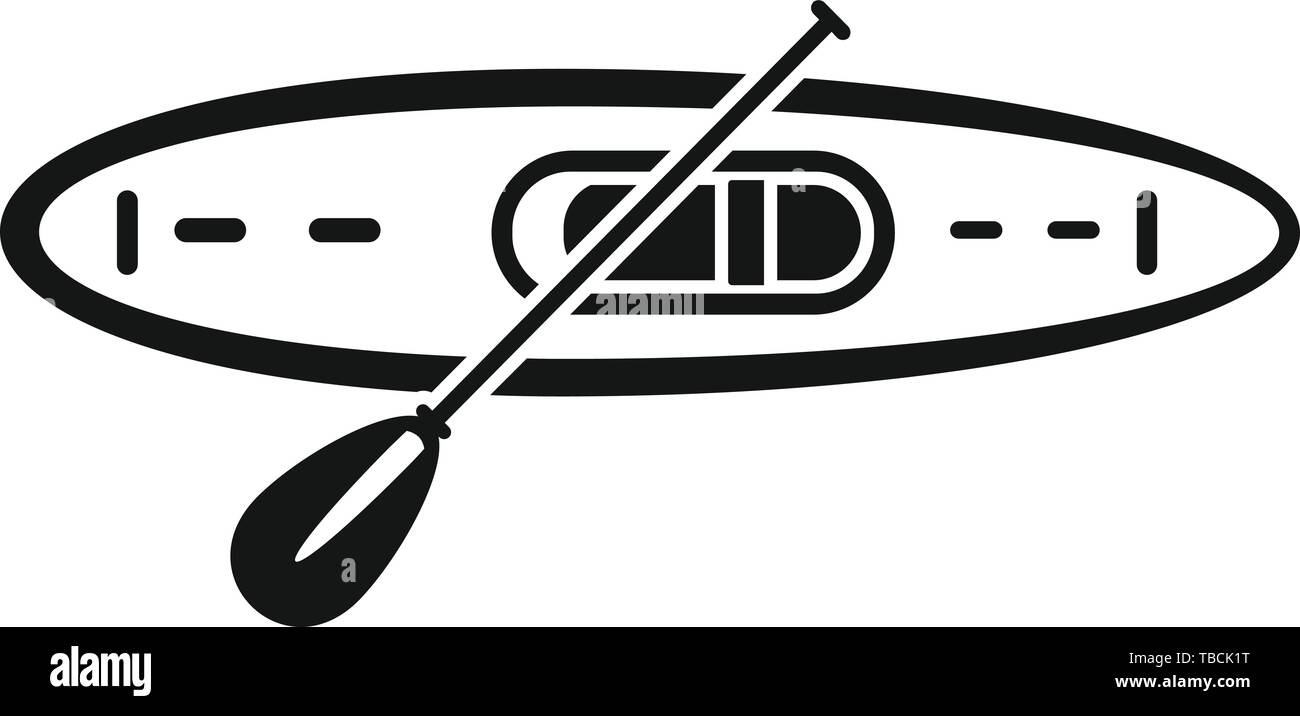 Top view kayak icon. Simple illustration of top view kayak vector icon ...