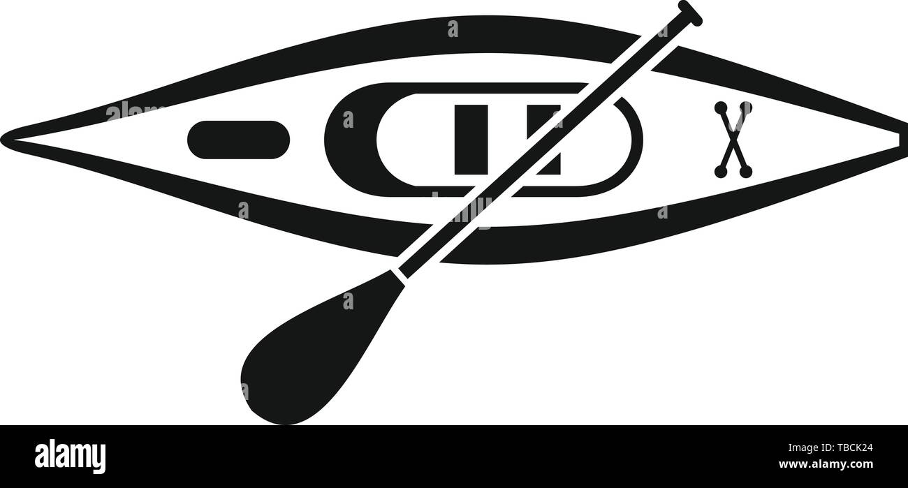Top view sport kayak icon. Simple illustration of top view sport kayak ...