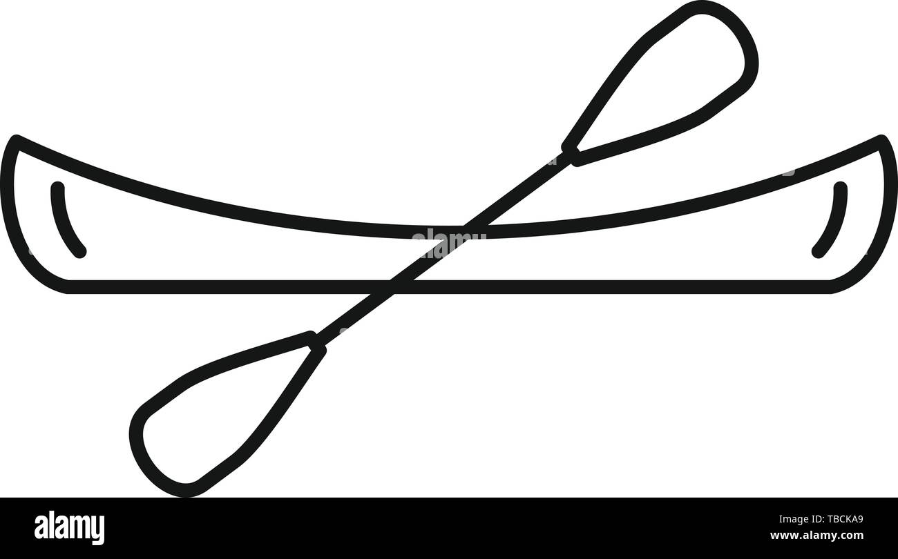 Kayak boat icon. Outline kayak boat vector icon for web design isolated on white background ...